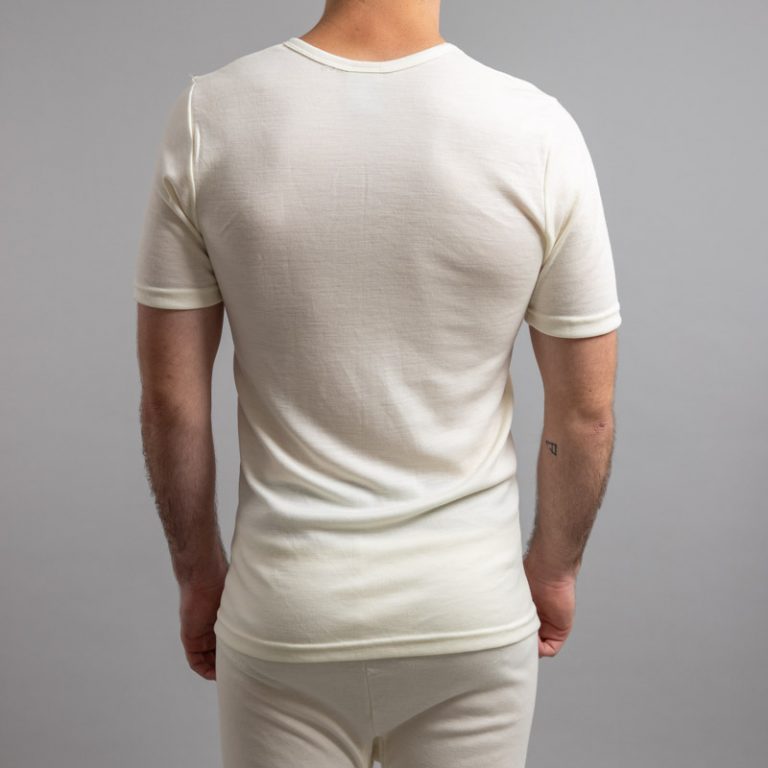 Thermo Fleece Sensitive - Men's Short Sleeve Top - Twin layer Cotton & Wool